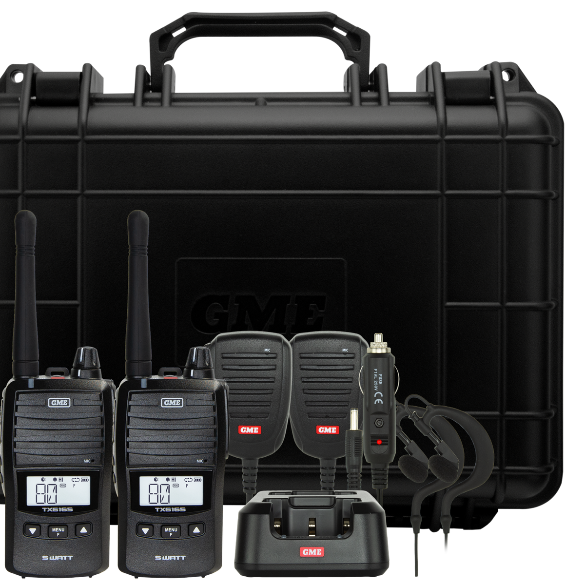 GME TX6165TP Handheld UHF Twin Pack – Telstat Communications